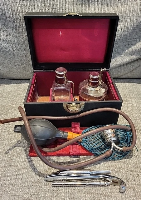 ANTIQUE JUNKER TYPE Chloroform Inhaler Anaesthesia Anaesthetic Kit ...