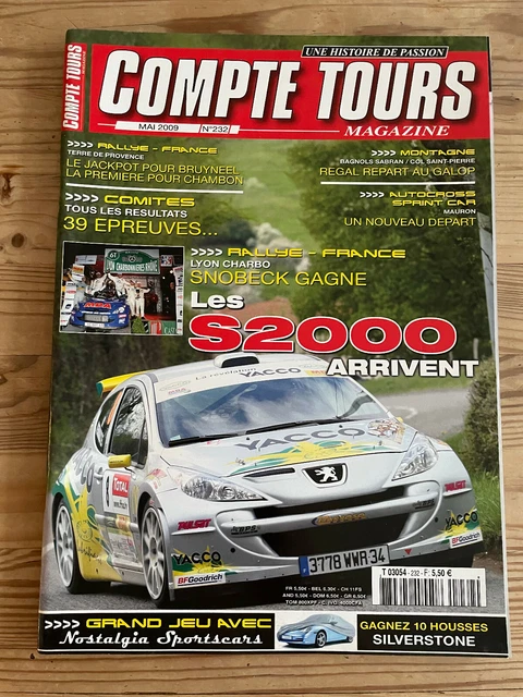 MAGAZINE COMPTE TOURS N°232 Mai 2009 Rallye Wrc Portugal Charbo Skoda ...