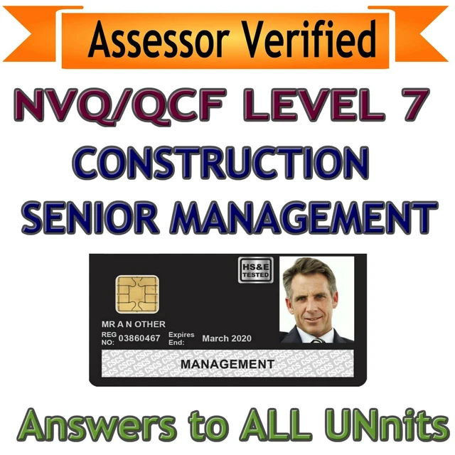 NVQ LEVEL 7 Construction Senior Management Answers 2023 ** Assessor Verified ** £6.50 - PicClick UK