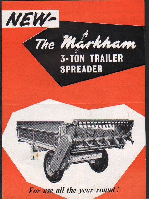 MARTIN-MARKAM 3-TON TRAILER Manure Spreader Brochure Leaflet £5.50 ...