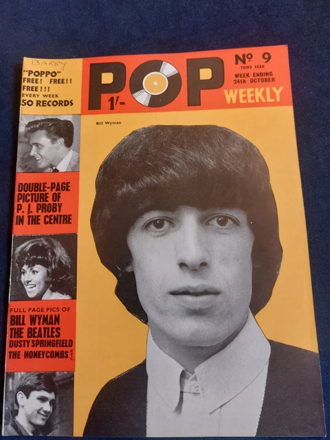 RARE POP WEEKLY Magazine 24 OCTOBER 1964 Stones Beatles Hermits Orbison ...