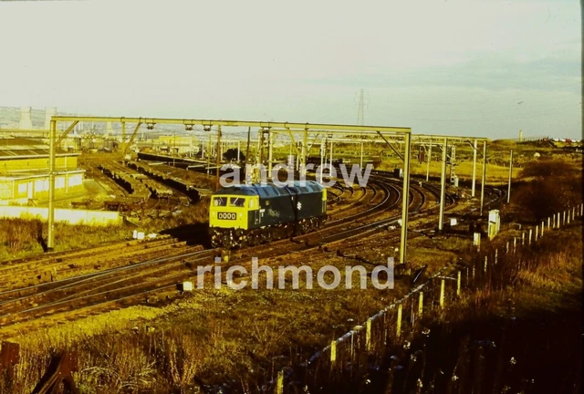 47317 BROUGHTON LANE Class 47 Diesel Locomotive 1980s Original 35mm ...