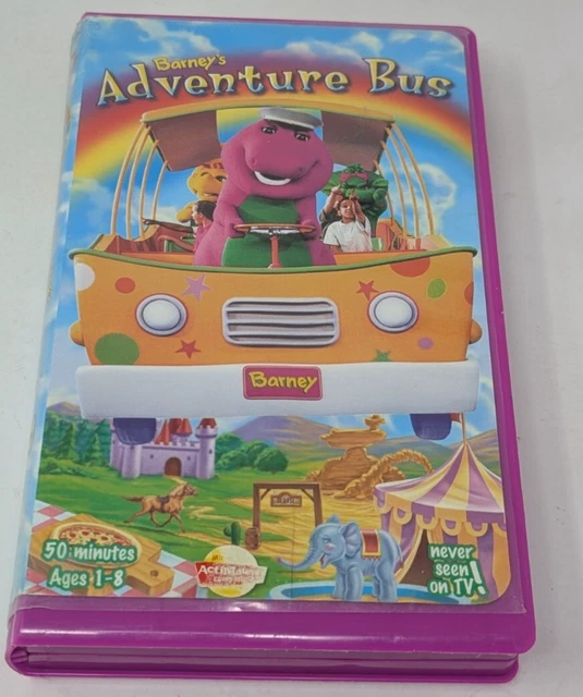 VINTAGE BARNEY - Barney’s Adventure Bus (VHS, 1997, Clam Shell) £7.17 ...