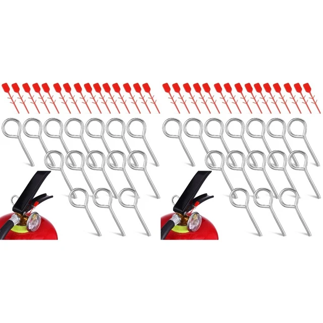 2 PACK FIRE Extinguisher Pin Seals Supplies Metal Lock £14.55 - PicClick UK