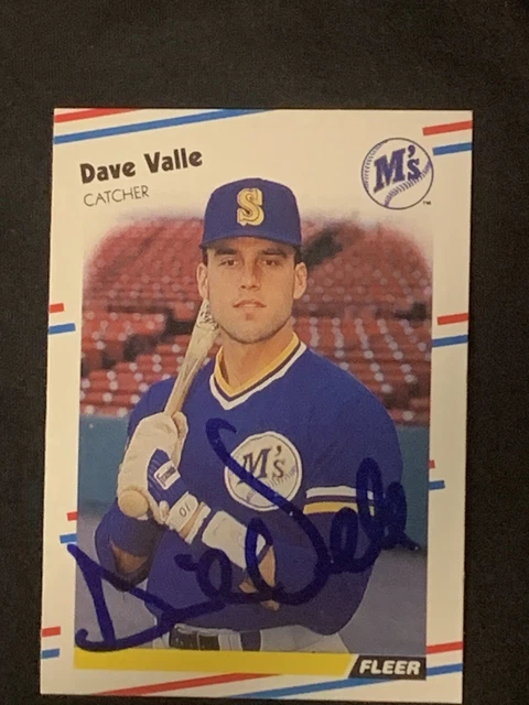 CARTE FLEER SIGNÉE Dave Valle Seattle Mariners 1988 #389 ~ COA EUR 11,15 - PicClick FR