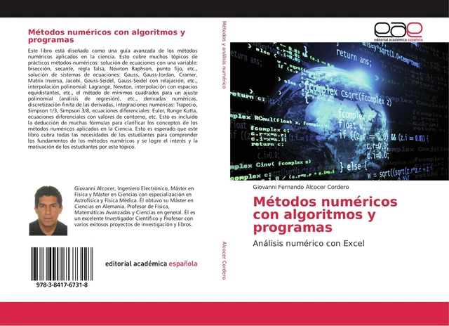 MÉTODOS NUMÉRICOS CON algoritmos y programas | Giovanni Fernando Alcocer Cordero EUR 46,95 ...