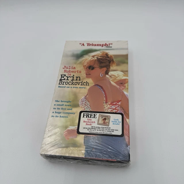 ERIN BROCKOVICH (VHS, 2000) New Sealed Julia Roberts £2.67 - PicClick UK