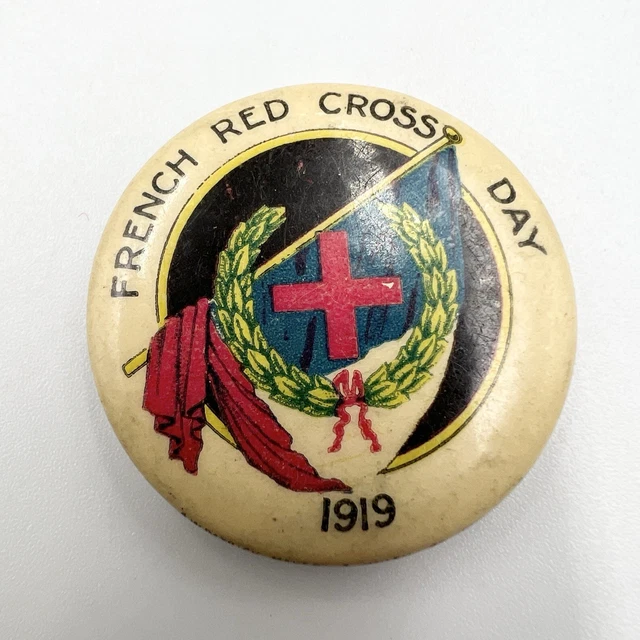 GENUINE WW1 FRENCH Red Cross Day 1919 Celluloid Badge £12.00 - PicClick UK