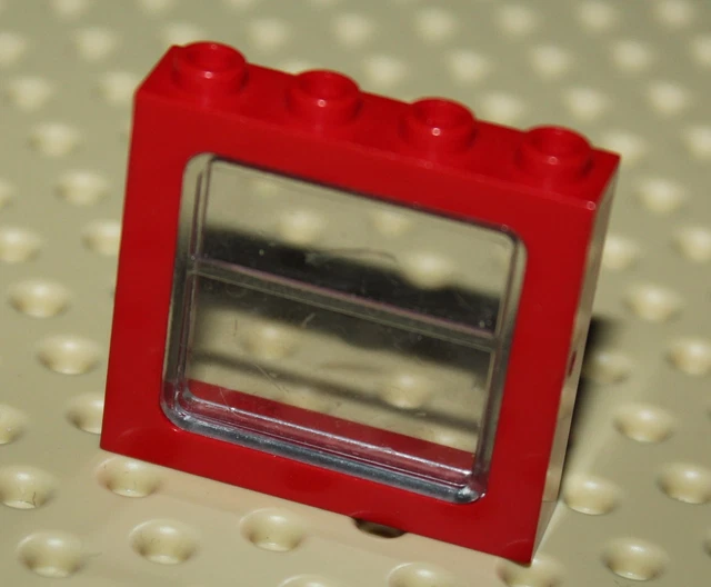 FENÊTRE LEGO TRAIN Red Window ref 4033+glass 4034 set 7725 7720 10132 ...