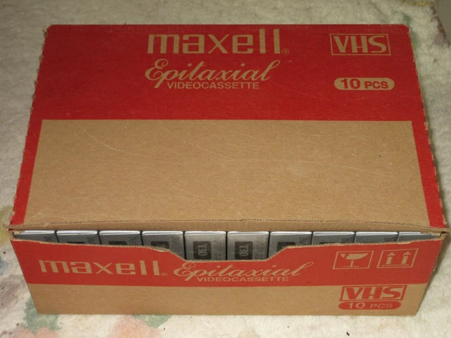 MAXELL EPITAXIAL VHS T-30 Plus Tapes BOX OF 10 Brand New $20.25 ...