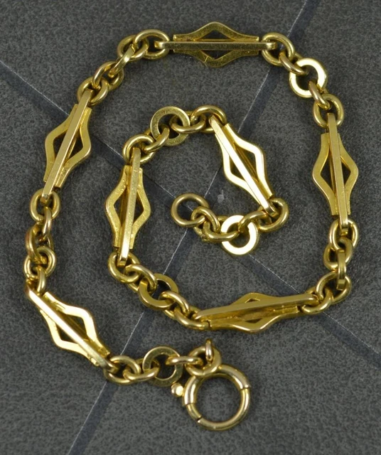 ANTIQUE 18 CARAT Gold Fancy Link Bracelet 6 3/4" £875.00 - PicClick UK
