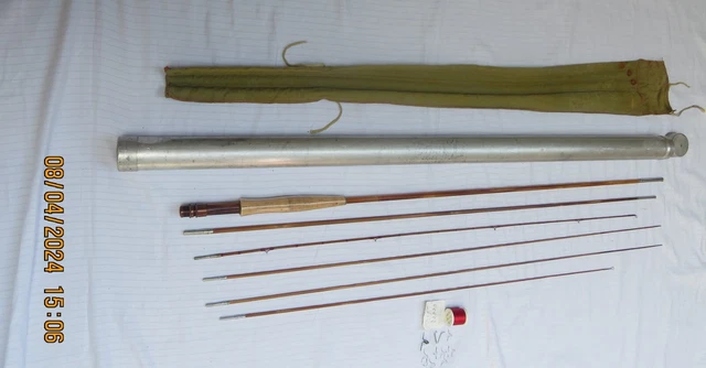 VINTAGE MAX COOK Paramount Custom Bamboo Fly Rod 9 ft, 6 pc, Serial ...