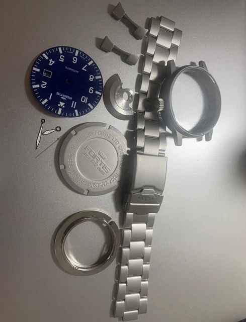 NOS FORTIS FULL Case Kit Gents Watch, Complete Case kit,NEW (blue Dial ...