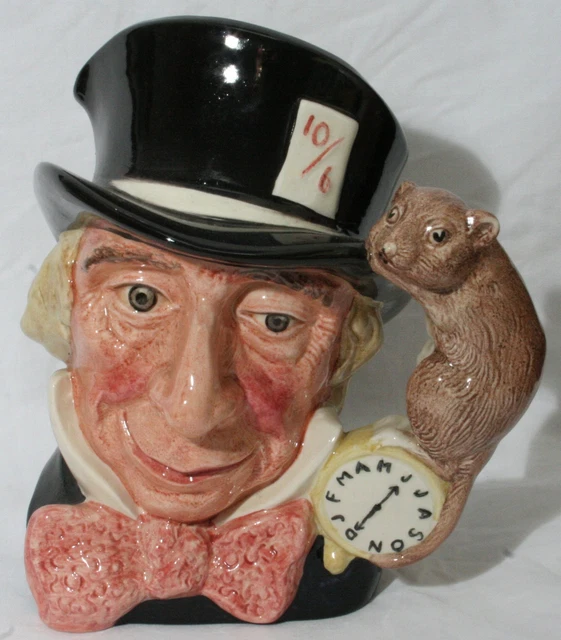 LARGE VINTAGE ROYAL Doulton Character Toby Jug - Mad Hatter D6598 - 7 1 ...