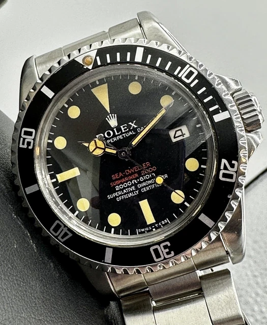 ROLEX SEA-DWELLER REF 1665 Double Red Serial #221xxxx Circa 1967-68 Service 2019 £74,328.08 ...
