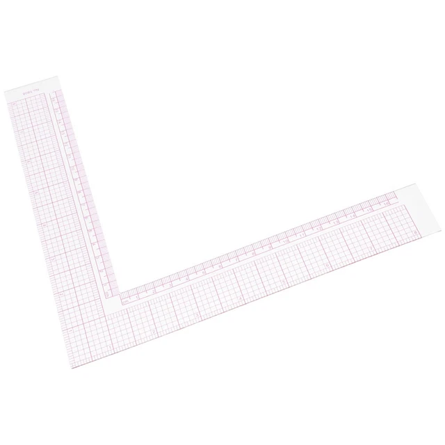 CREATIVE PLASTIC SEWING Ruler L Square Ruler Professional Tailor Sewing ...