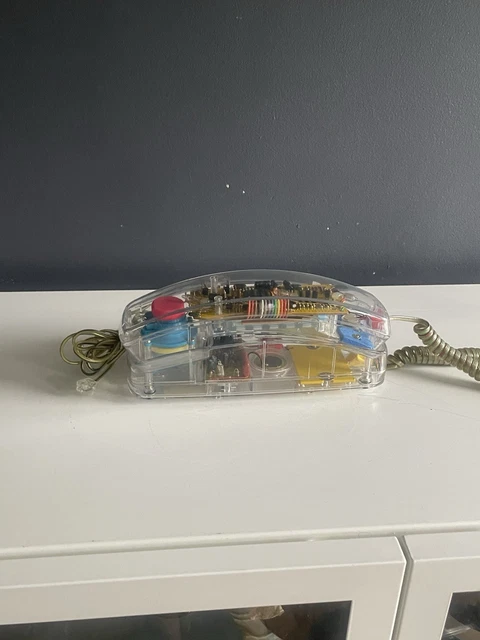 VINTAGE RADIO SHACK ET-858 Clear Trim Transparent Push Button Landline ...