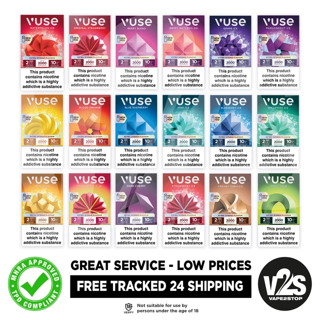 VUSE EPOD CARTRIDGE Vype E Pod EPods Refill Packs of 2 ALL FLAVOURS ...