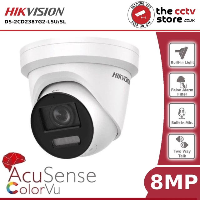 HIKVISION DS-2CD2387G2-LSU/SL 8MP 4K ColorVu CCTV Kamera IP PoE – weiß EUR 241,08 - PicClick DE