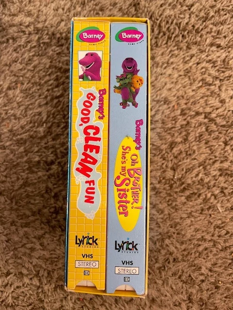BARNEY 2 PACK Good Clean Fun / Oh Brother! She's My Sister VHS Used ...