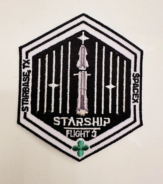 ORIGINAL SPACEX STARSHIP 3 Orbital Launch Test Flight Mission Patch 3 ...