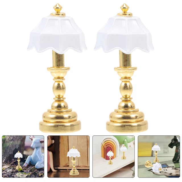 3 PACK DOLL House Lamps Dollhouse 1 12 Scale Table Miniature Model Baby ...