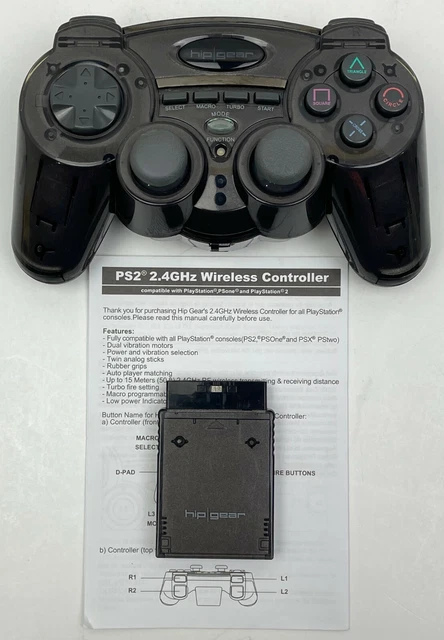 PS2 SONY PLAYSTATION 2 Wireless Controller Hip Gear w/ Receiver LM575 ...