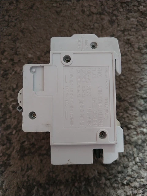 CRABTREE POLESTAR MCB 20 Amp Type C Triple Pole 3 Phase Breaker 63/20 ...