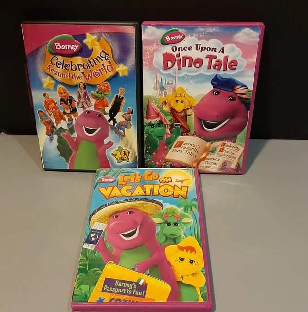 BARNEY DVD LOT Of 3 Dino Tale Lets Go On Vacation Around The World EUR ...