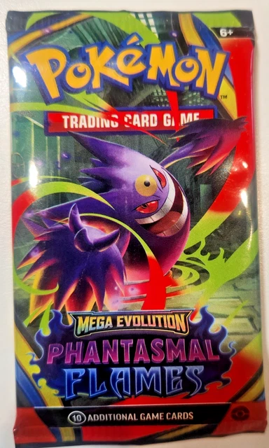 POKEMON MEGA EVOLUTIONS Phantasmal Flames Booster Pack - Factory Sealed ...