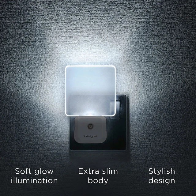 INTEGRAL LED PLUG In Night Light with Dusk to Dawn Sensor Auto On/Off ...