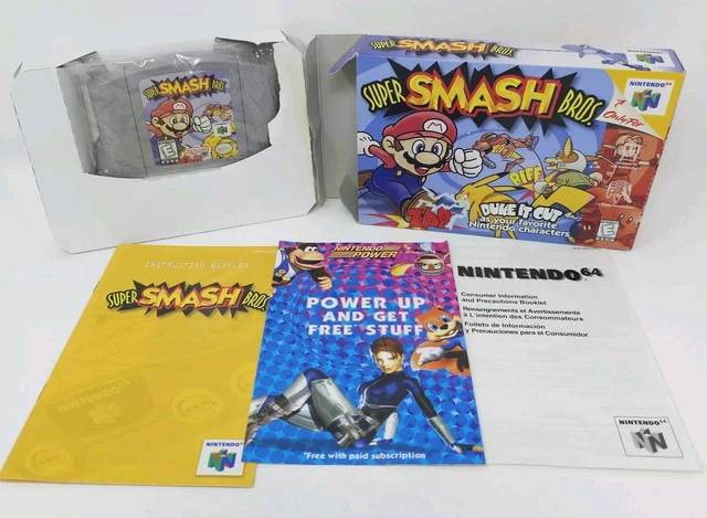 SUPER SMASH BROS Nintendo 64 Complete In Box N64 Cib Good Condition ...