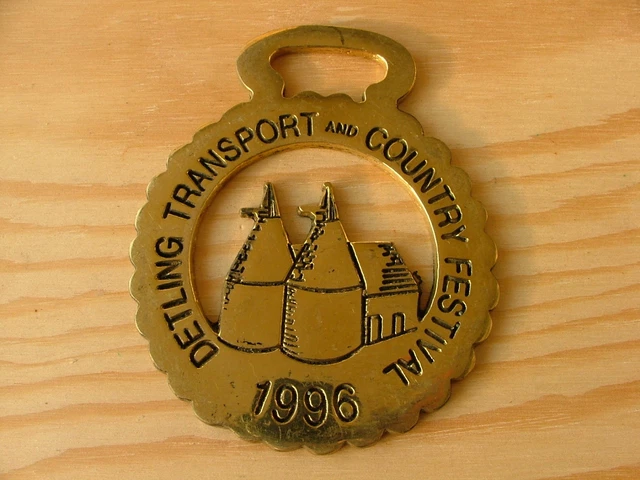 VINTAGE BRASS PLAQUE Detling transport and country festival 1996 HB011 ...