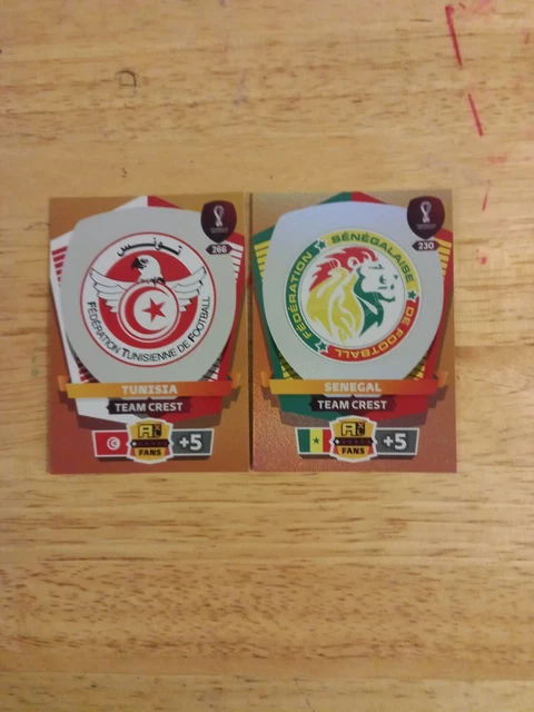 PANINI FIFA WORLD Cup Qatar 2022 Trading Card Game, 2 team crest bundle ...