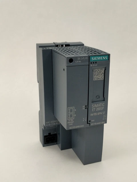 SIEMENS INTERFACE MODULE ET 200SP IO System PROFINET 6ES7155-6AU01-0BN0 ...