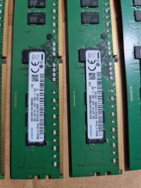 32 GB, SAMSUNG 4x8 GB 1RX8 PC4-2400T DDR4 ECC - REG server RAM WORKSTATION EUR 32,12 - PicClick IT