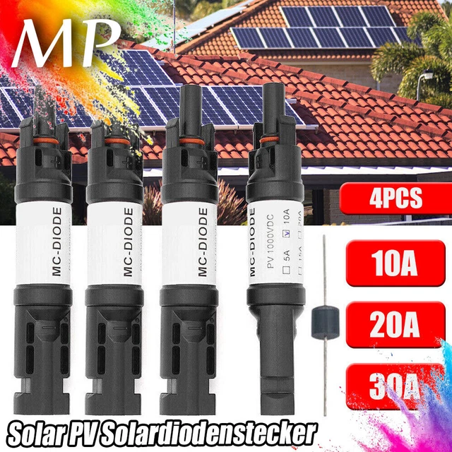 4X SOLAR PV Solar Diode Male Solar Diode 15A-30A Male Diode Solar ...