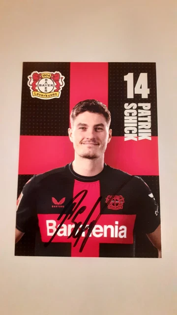 CARTOLINA AUTOGRAFATA PATRICK Schick Bayer Leverkusen 2023/2024 firmata ...