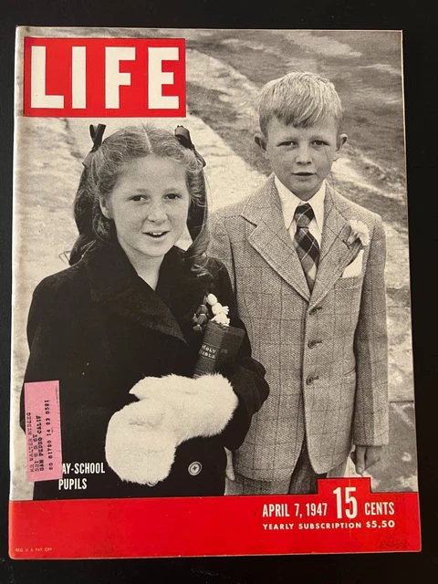 LIFE MAGAZINE APRIL 7, 1947 Sunday-School Pupils, Old Articles, Vintage ...