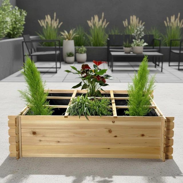 HOCHBEET BLUMENKASTEN GEMÜSEBEET Pflanzbeet Kräuterbeet Blumenbeet ...