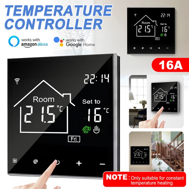 DIGITAL SMART THERMOSTAT Programmable wifi Wireless Home Room Sensor ...