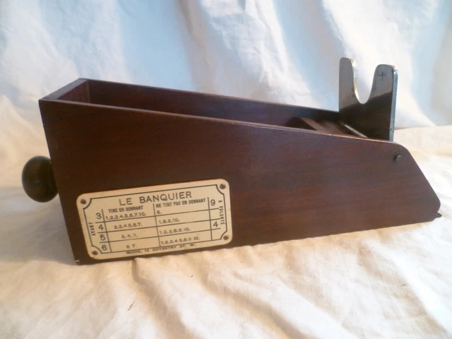 ANCIEN SABOT De Croupier /Casino Distributeur De Cartes " Le Banquier ...