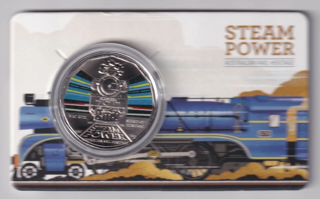 AUSTRALIA: 2022 50 Cent Steam Power Train Rail Victoria Railways Coin ...