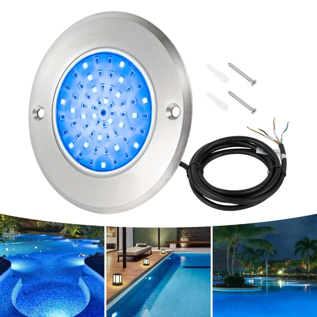 RGB LED SWIMMING Pool Light Spa Light Stainless Resin filled Underwater ...