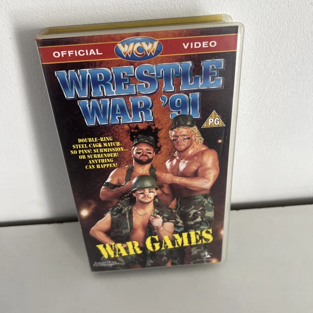 WCW WRESTLE WAR 1991 VHS Turner Home Wrestling Rare War Games Sting Ric ...