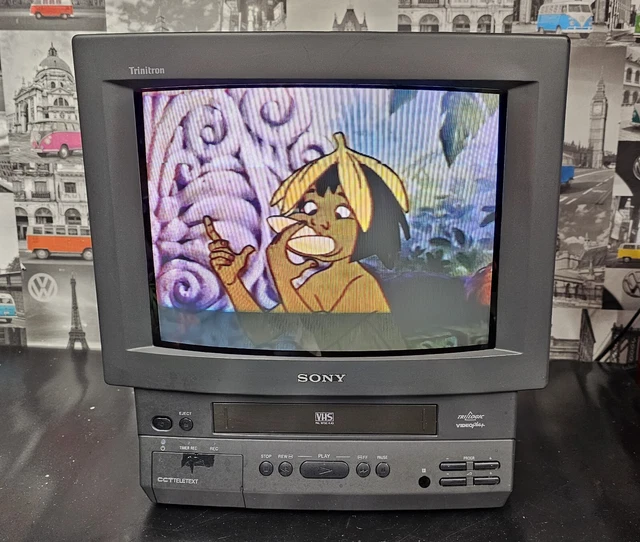 SONY TRINITRON KV-14V5U. CRT. Colour TV. VHS retro gaming $255.17 ...