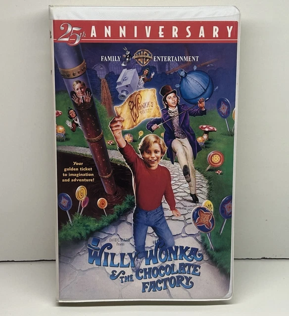 WILLY WONKA & Chocolate Factory VHS 1996 Video Tape 25th Anniversary ...