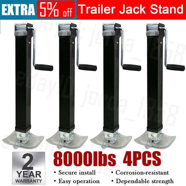 4 X TRAILER Caravan Canopy Jack Leg Stand Heavy Duty 3600KG/8000lbs ...