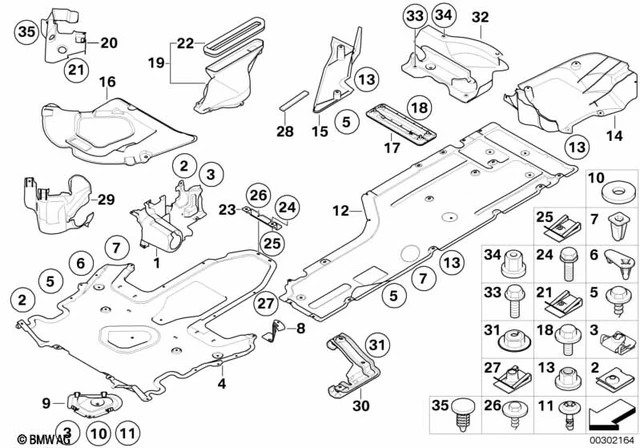 BMW GENUINE UNDERFLOOR Coating Center Transmission Belly Pan ...