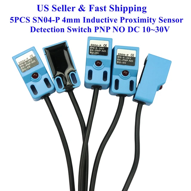 5PCS SN04-P 4MM Inductive Proximity Sensor Detection Switch PNP NO DC ...